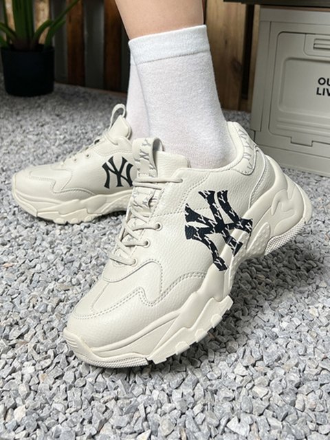 MLB dad shoes for men and women new low-top lightweight NY retro thick ...