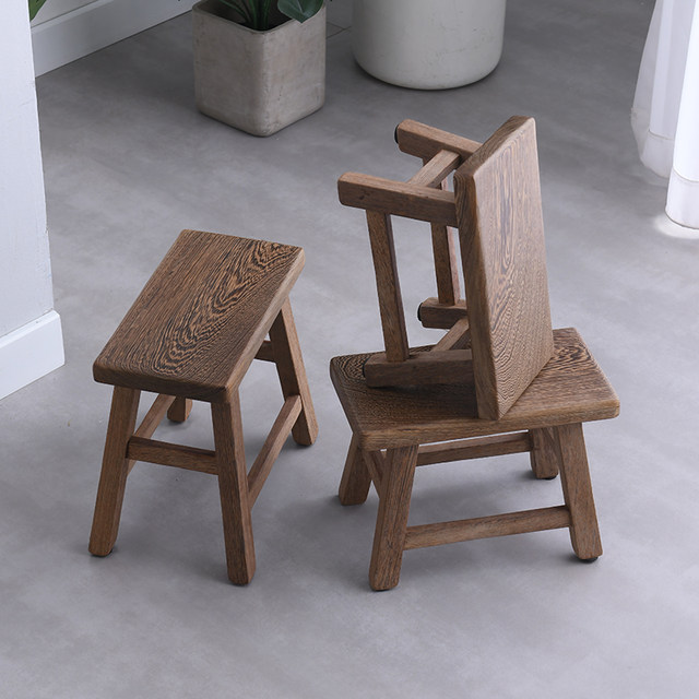 Chicken Wing Wood Monolith Tenon Small Stool Solid Wood Children's ...