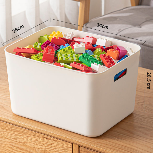 Thickened storage box plastic storage basket snack toy clothing storage ...