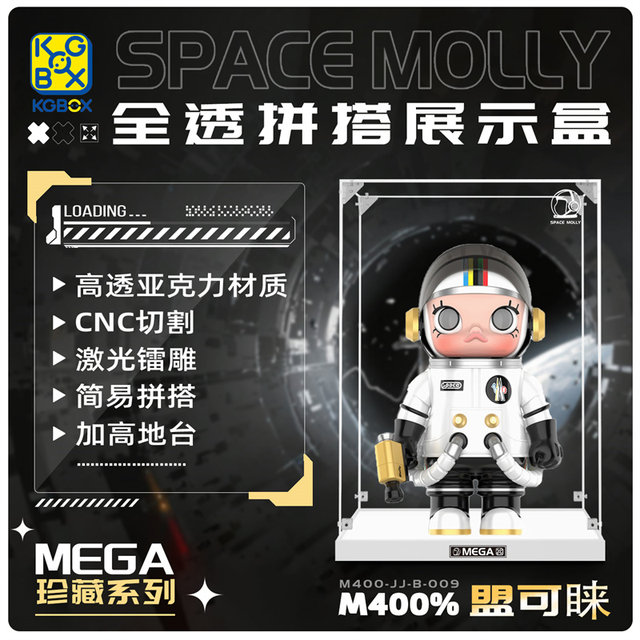 KGBOXPOPMART MOLLY Moncler 400% 1000% acrylic display box storage box