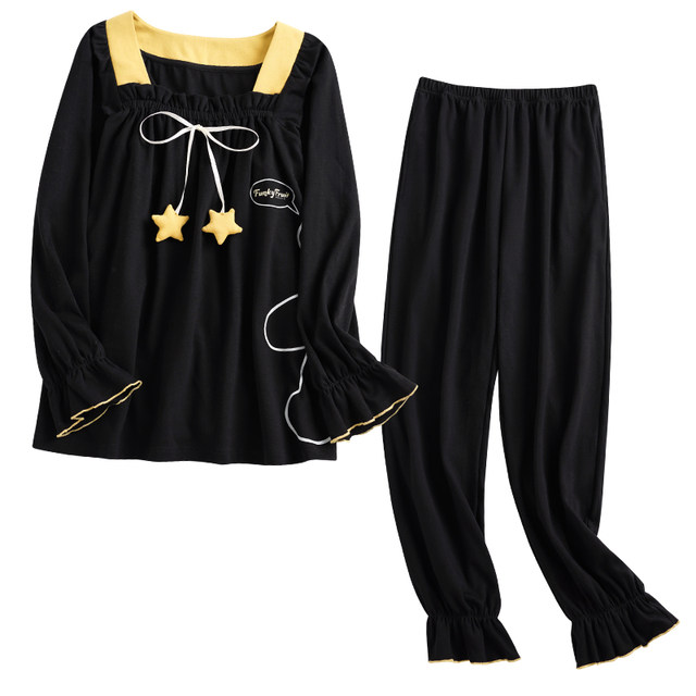 2024 new pajamas for women spring and autumn pure cotton long-sleeved ...