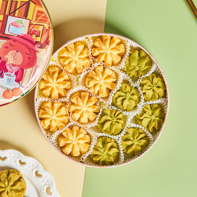 Youle Bear Bear Biscuits Double Cookies 150gx3 boxes of original butter three-flavor combination ...