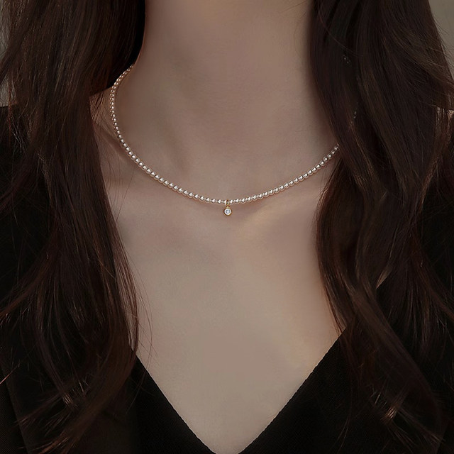 Shijia Pearl Necklace Women's Niche Design High-end Millet Bead ...