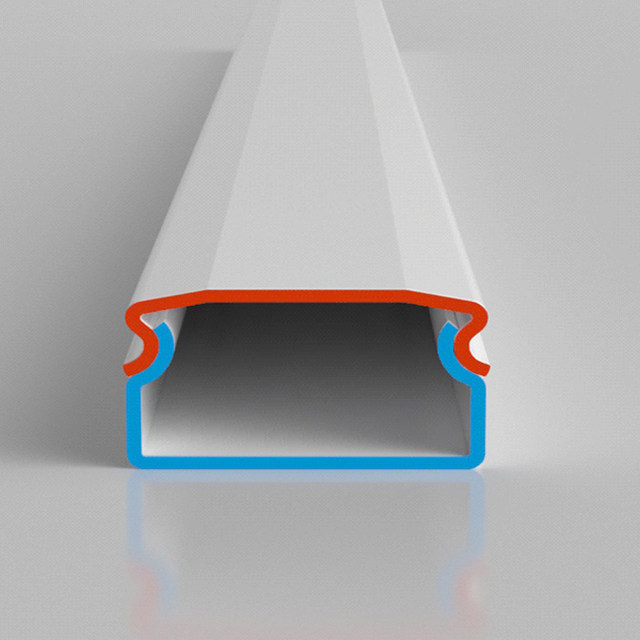 Surface-mounted wire routing trough invisible pvc open line blocking ...