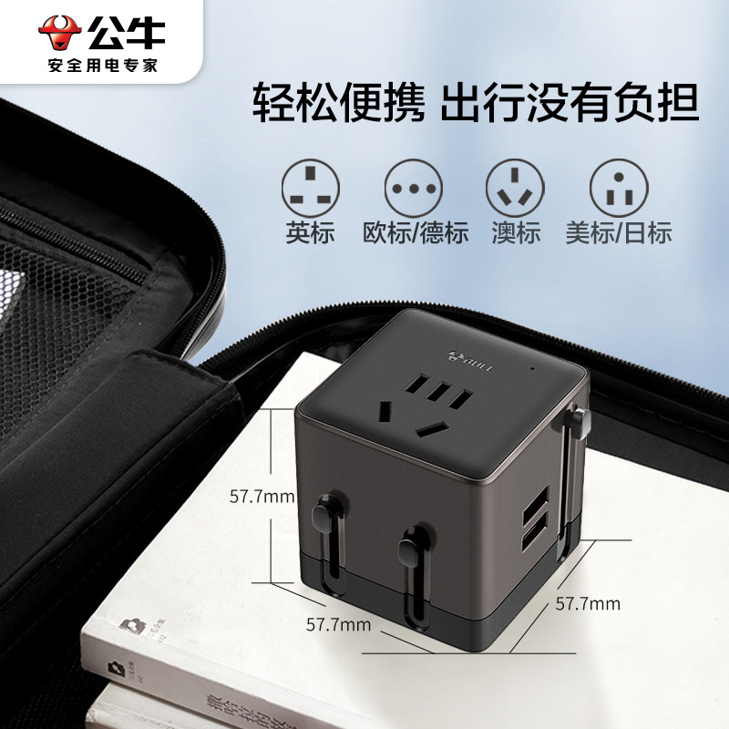 Bull International Universal Travel Adapter - Multi-Country Plug