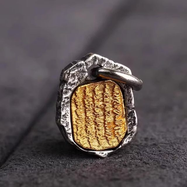 Five scriptures silver gold-plated 925 silver ancient gold diy jewelry ...