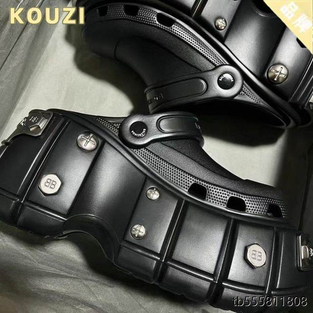 New Paris Crocs Women's Thick Sole Increased 8cm Willow Nail Sandals ...