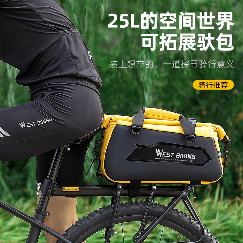 Western Rider Bicycle Pack Hard Shell Rear Seat Bag - Mountain Bike ...