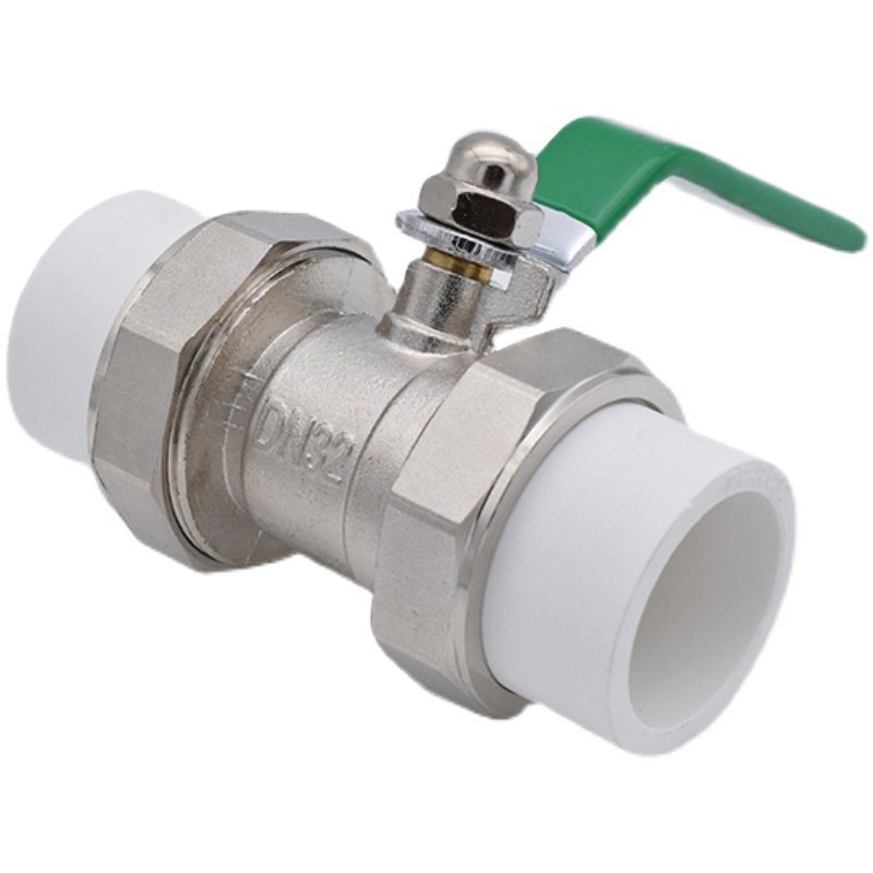 全铜PPR球阀水管管件配件双头活接不锈钢阀门热熔管大流量通径6分