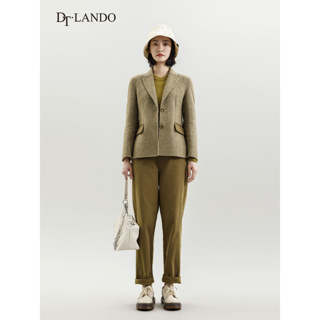 DTLANDO autumn and winter new blazer women's French retro style sheep ...