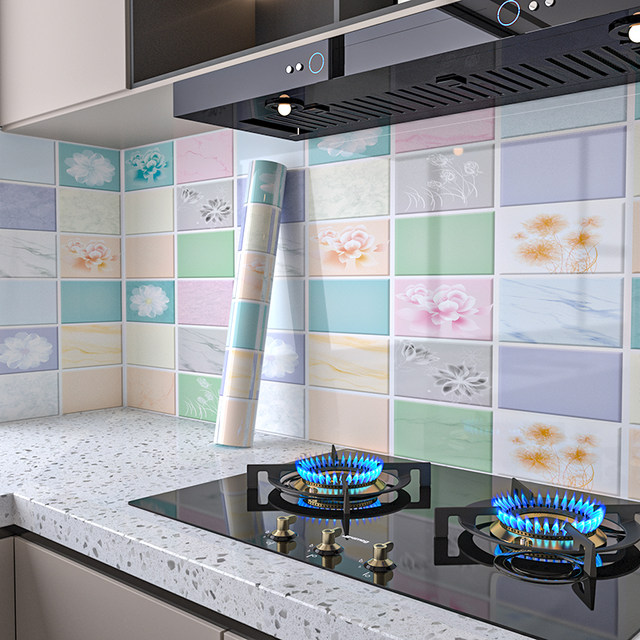 Kitchen oil-proof sticker aluminum foil fire-proof and high-temperature ...