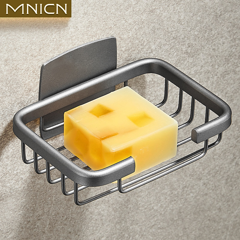Bathroom Soap Rack Punch-Free Stainless Steel Wall-Mounted Laundry Closet