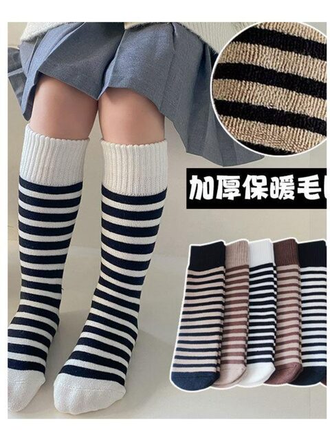 Small socks in autumn and winter plus velvet thickened stockings for ...