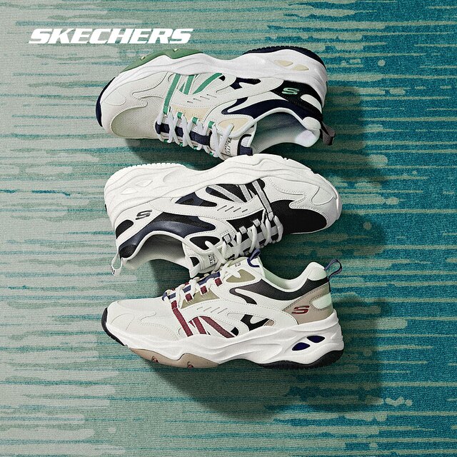 Skechers official outlets colorful color matching trendy splicing ...