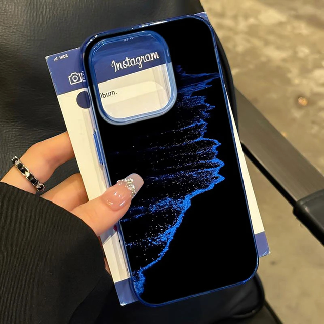 Blue waves are suitable for Apple 15 promax mobile phone case new ...