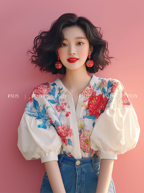 Unique and Beautiful Blouse with Ladylike Temperament, French-Style Top ...