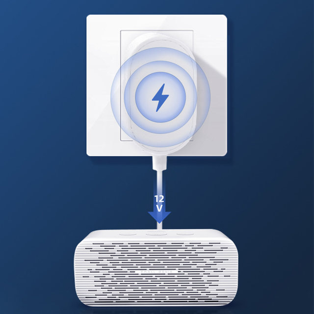 Tmall Elf power cord adapter charger 12V1.5A curved plug 1A sugar cube ...