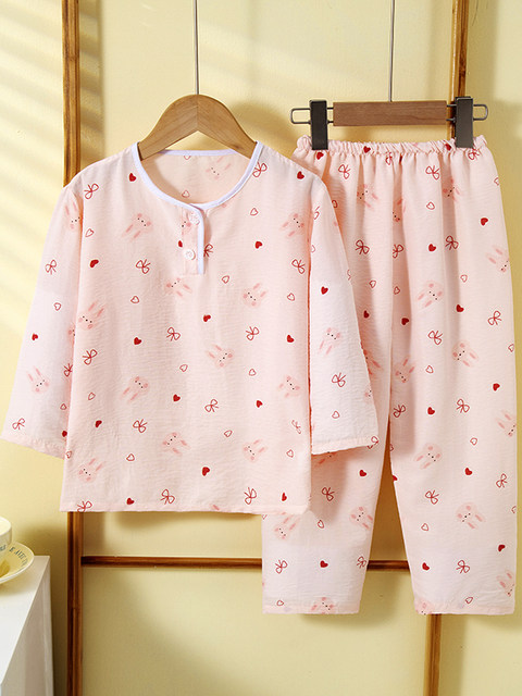 Spring pajamas split cotton cloud cotton air conditioning suit summer ...