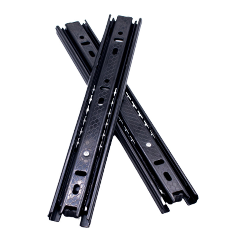 Cina kayu solid diam dorong-tarik sisi dipasang tiga bagian rel geser ...