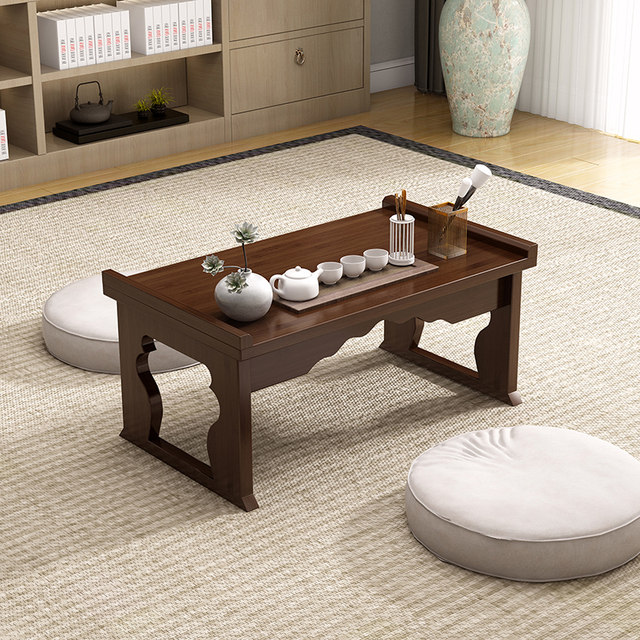Tatami tea table solid wood Chinese style low table tea table foldable ...