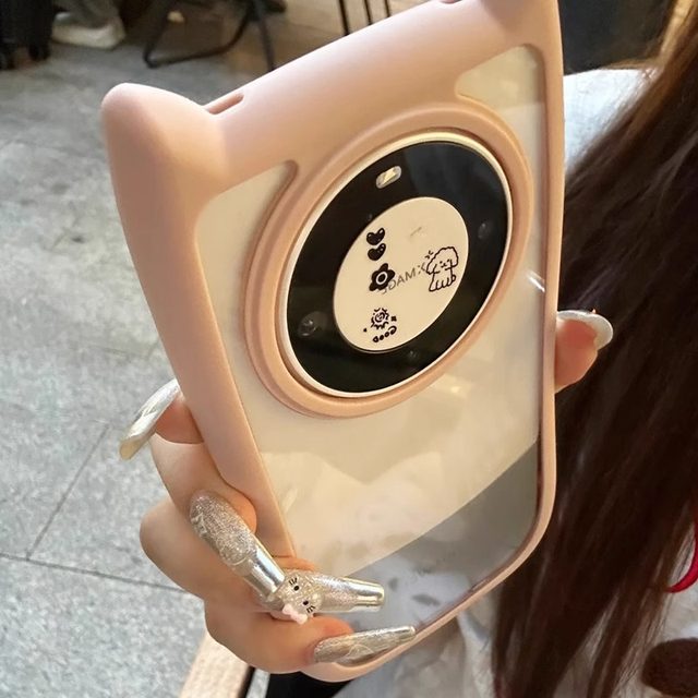 Cute cartoon fun cat ear soap suitable for Huawei mate60pro pink Pura70 ...