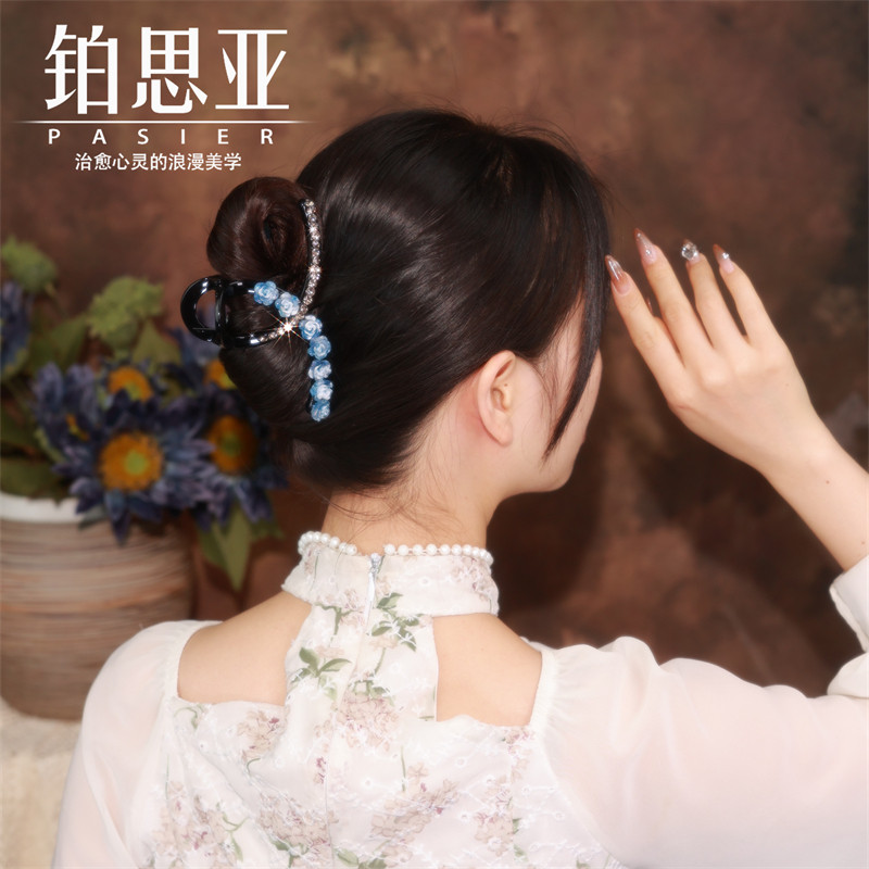 Bosiya Romantic Rose Hairpin Women's Back Hair Clip Elegant Temperament ...