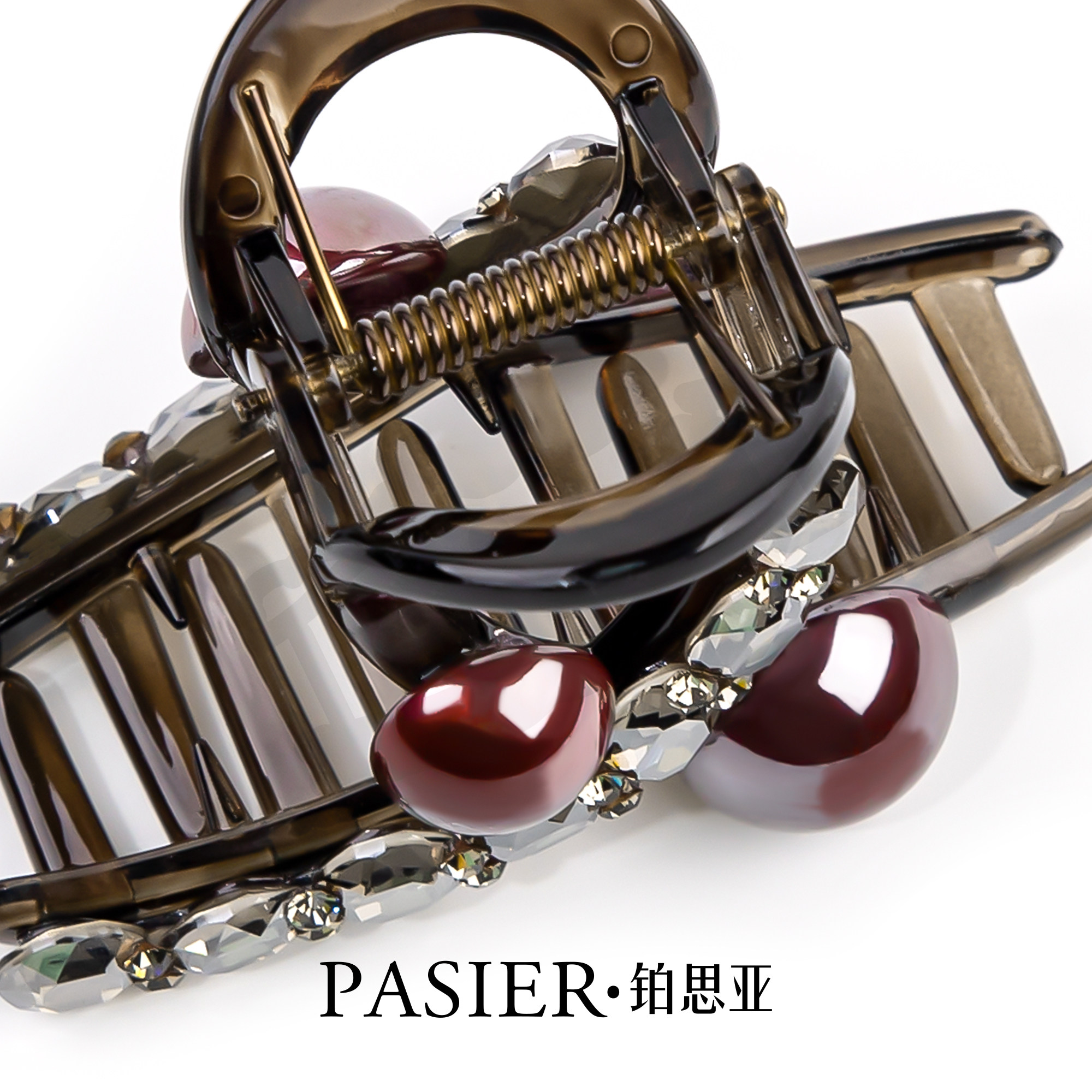 Bosiya high-end beaded bead clip women's new fashion versatile hair ...