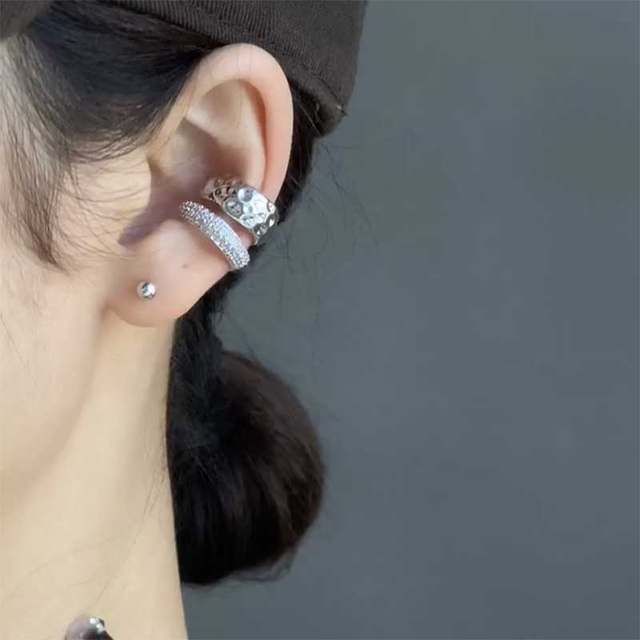 French light luxury double-layer non-pierced ear bone clip ear clip for ...