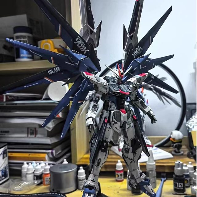 Gunpla Mecha MGEX Free Strike MB Snow White Wings Barbatos Finished ...