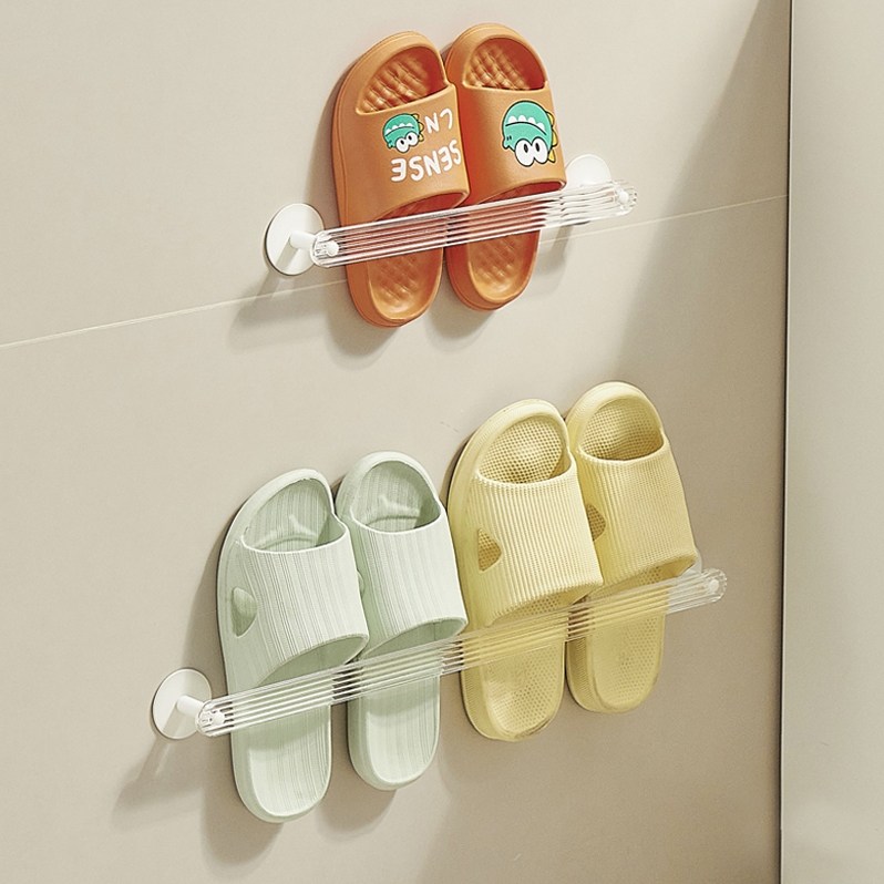 Slipper Rack, Wall-Mounted Acrylic Space Aluminum Storage