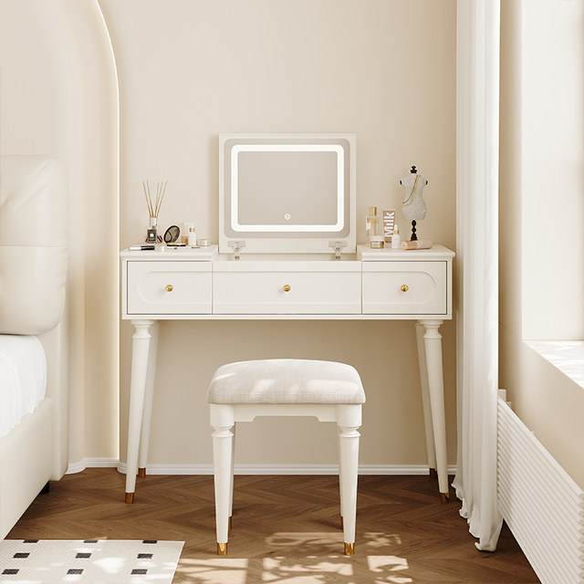 French flip dressing table small apartment 2025 new cream style bedroom ...