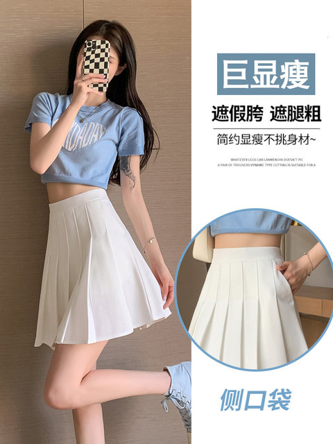La Chapelle High-Waisted Pleated Skirt for Women, 2025 Summer New Style ...