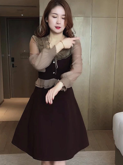 Fake two dresses 2025 Early spring new stylish foreign qi covered with ...