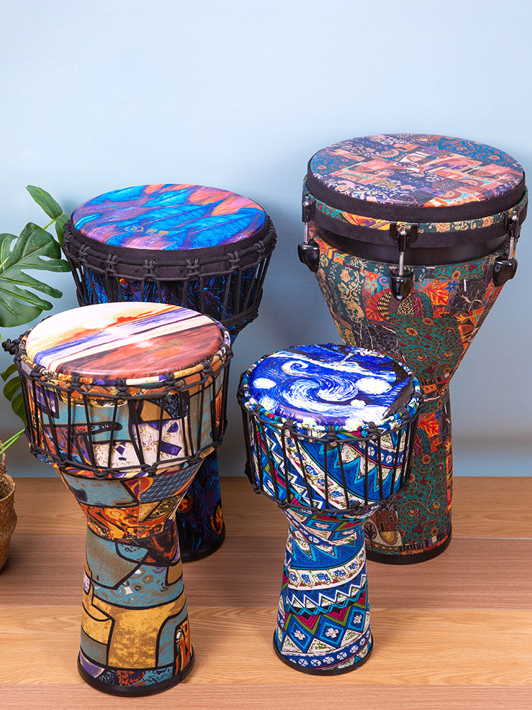 Gendang Djembe Afrika 12 Inci - Ukiran Tangan PVC - Chuanyinfang