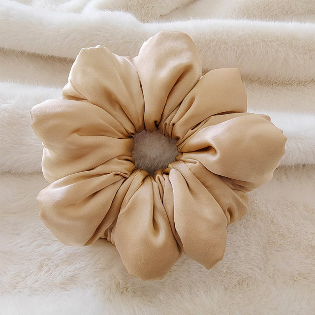 Extra Large Silk Pillow Hair Tie for Women 100% Mulberry Silk High ...