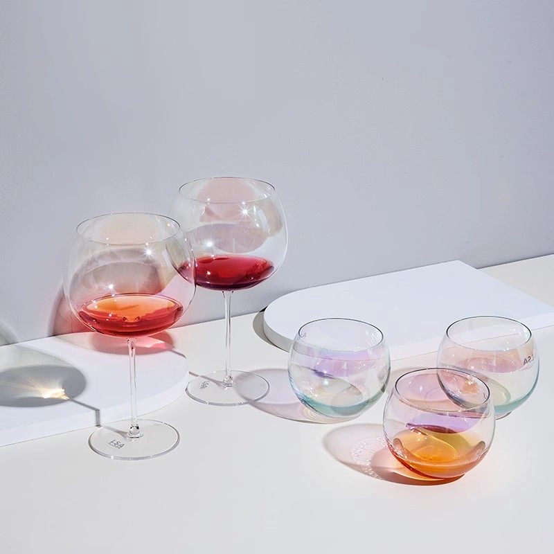 LSA Aurora Purple Crystal Wine Glass - 350ml