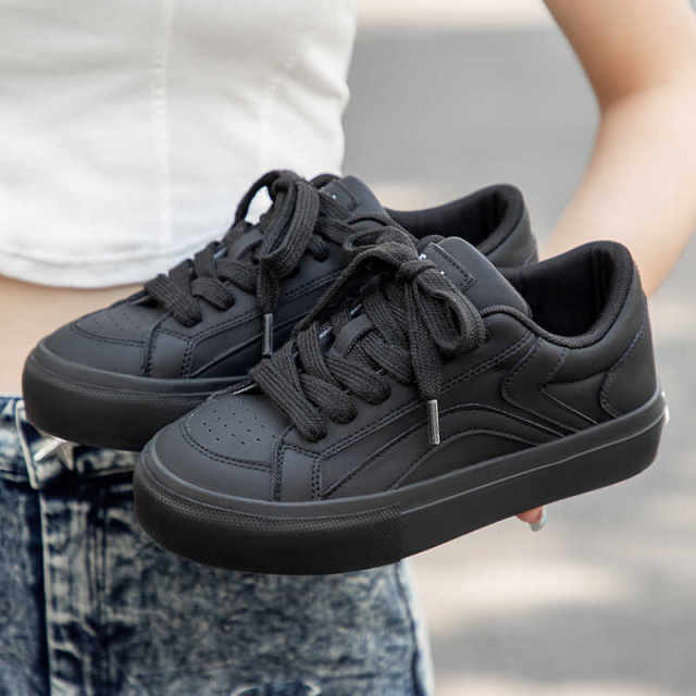 Tuopin black sneakers for women 2024 autumn and winter new original ...