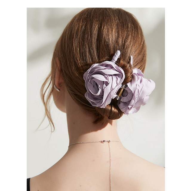 DINEI Dai Ni Walking Rose Flower Large Grip Clip Women's Back Hair Clip ...