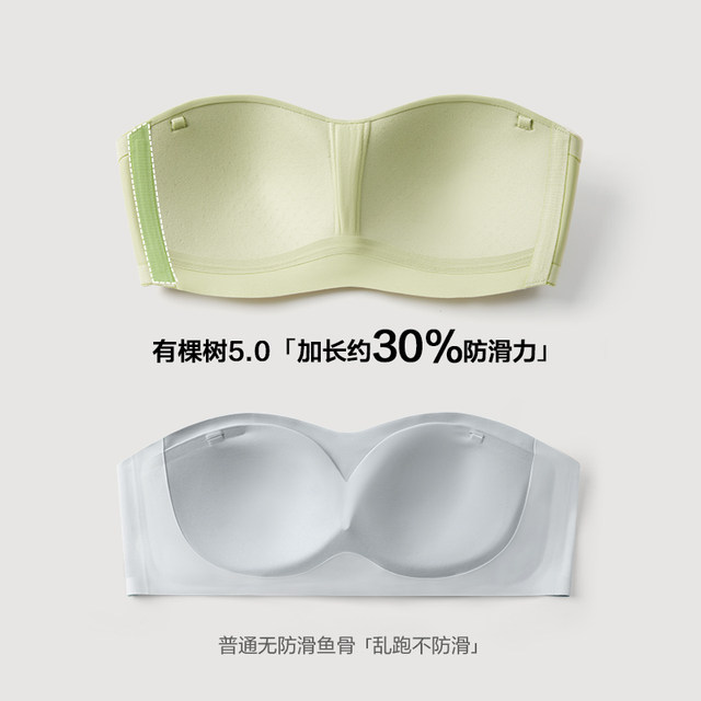 There is a tree strapless bra for women in summer, thin, push-up, non ...