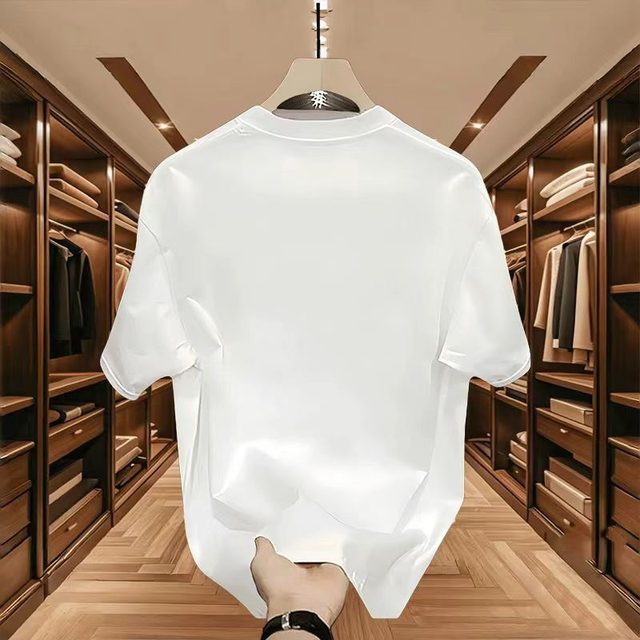 丨High-end men's clothing丨Heavy double yarn 100 pure cotton men's pure ...