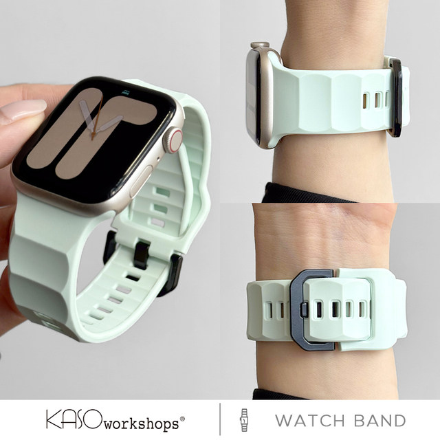 KASO spring and summer new mint green sports silicone iwatch watch ...