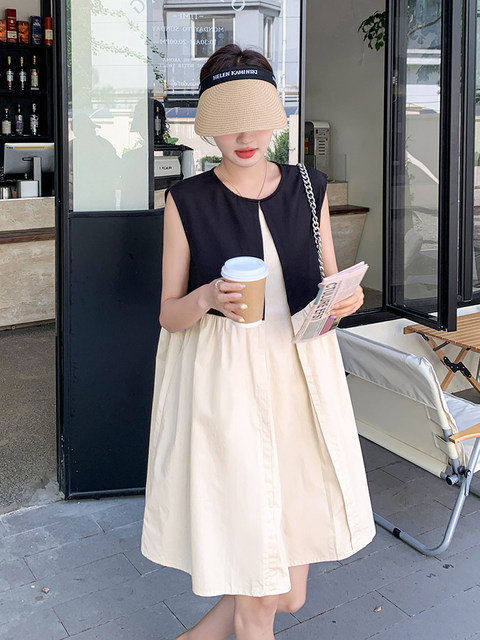 Design sense splicing and tricky dress for women's summer 2024 new ...