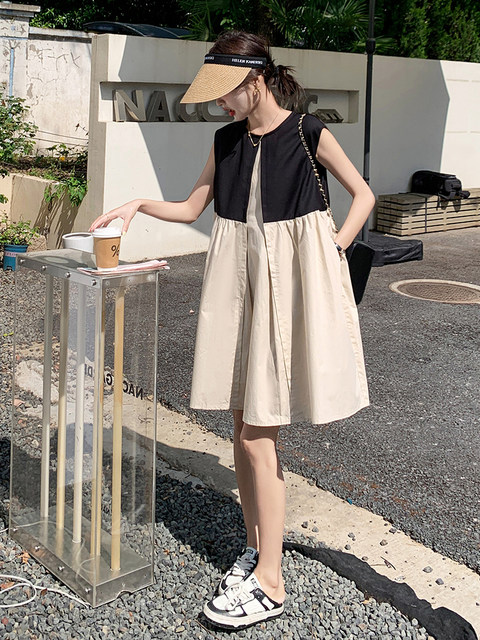 Design sense splicing and tricky dress for women's summer 2024 new ...