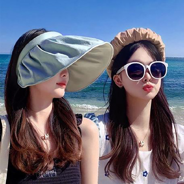 Mikibobo sunscreen cap anti -ultraviolet solar hat large brim cover ...