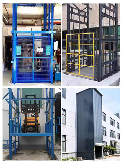 Lifting platform freight elevator guide rail factory warehouse double ...
