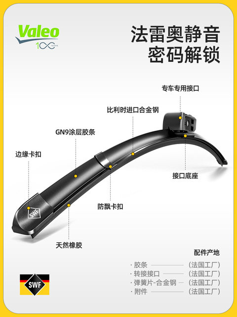 Valeo SWF wiper blade adapted to Geely Lynk & Co 01 02 03 05 06 07 08 ...