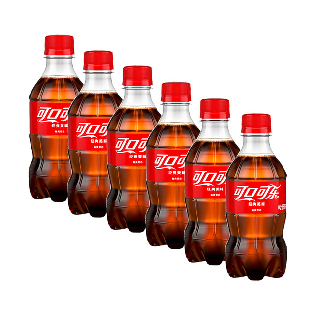 Coca-Cola soda mini 300ml*6 small bottles of carbonated beverage Fat ...