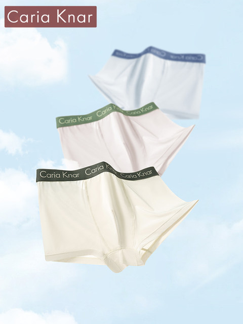 CariaKnar brand men's underwear seamless ice silk boxer shorts sports honeycomb breathable boxer ...