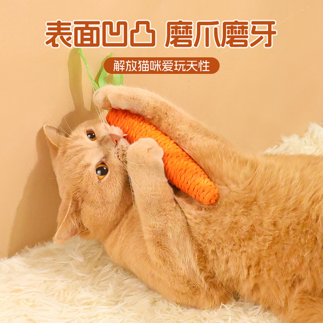 Cat toys, cute carrots, self-stimulating, anti-gnawing, teeth grinding ...
