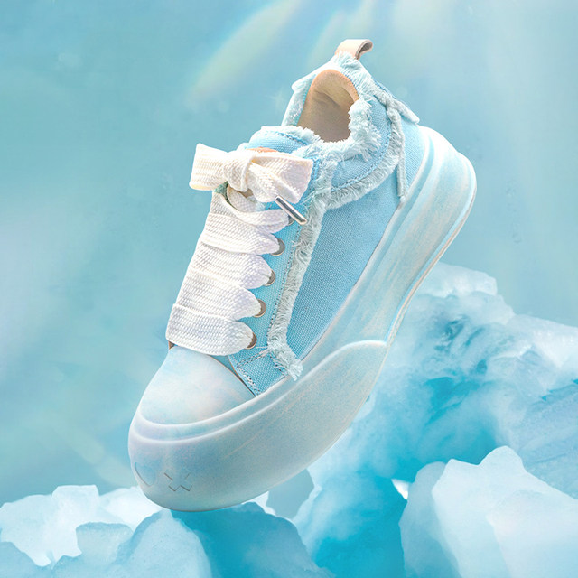 SOAP Opera broken ice bubble shoes thick soles of the canvas shoes ...
